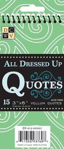 Amazon.com: DCWV QS-013-00007 All Dressed Up Vellum Quote Stack