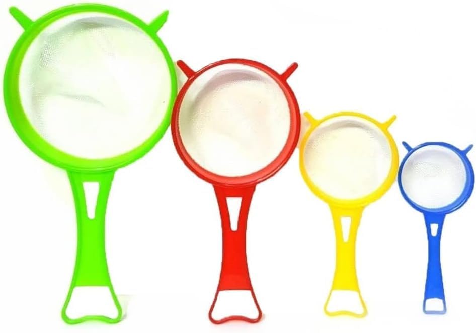 KitchenCraft Plastic Sieve 18cm, Large with Heat Resistant Nylon Mesh ...