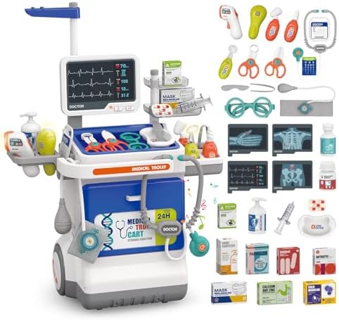 Amazon.com: Doctor Kit for Kids Pretend Medical Station Set for Boys ...