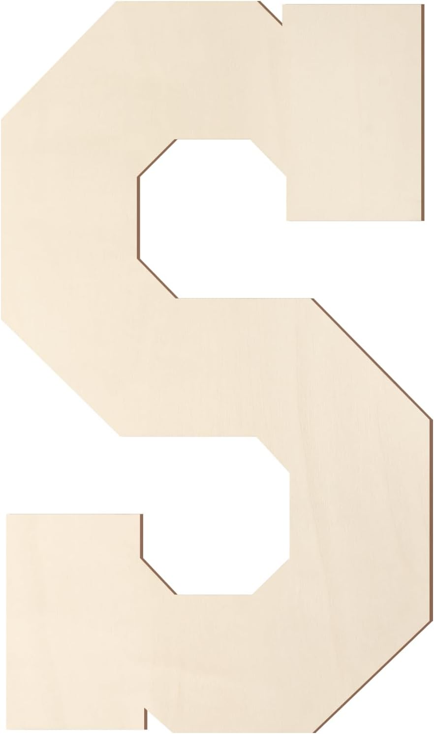 Wooden Letters 12 Inch, Large Wooden Letter S Shape Cutout Big ...