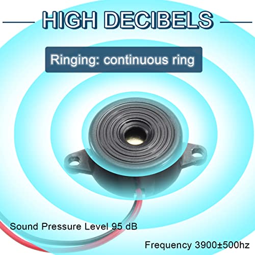 DAOKAI 10Pcs Electronic Buzzer DC 3-24V Piezo Buzzer Alarm with Wire ...