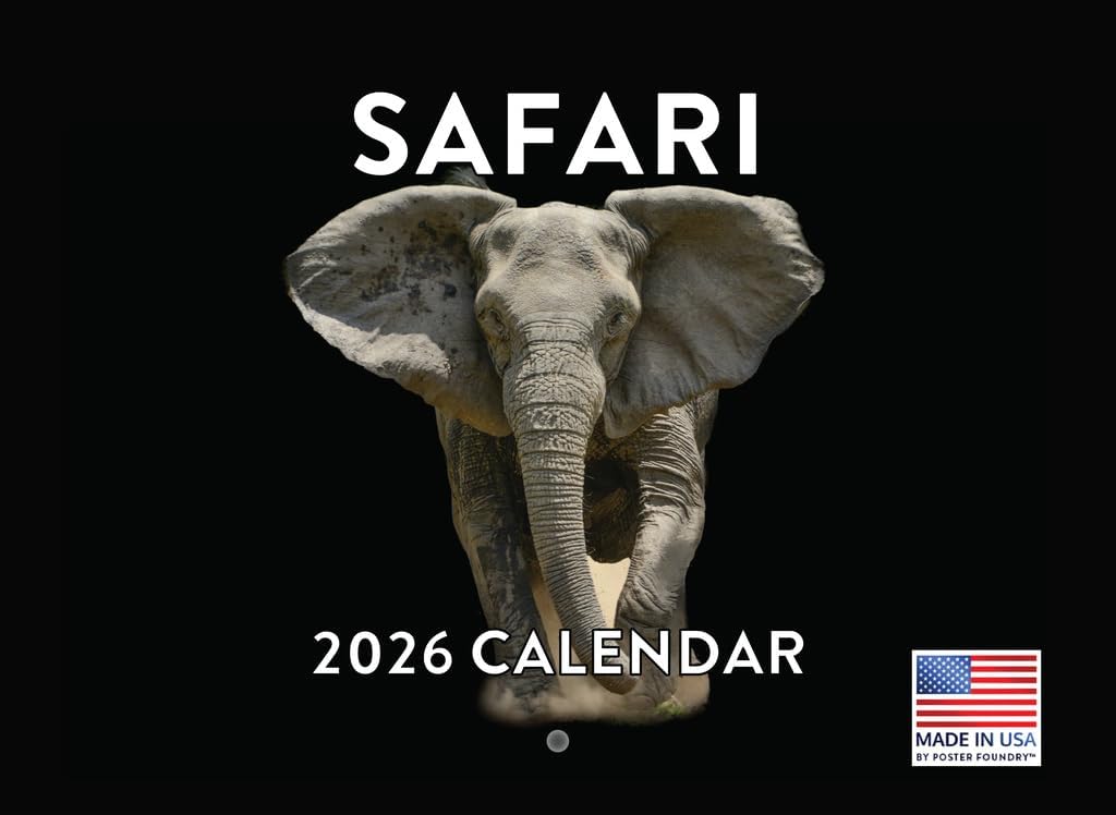Amazon.com: Safari Calendar 2026 Wild Animals Monthly Wall Calender 12 ...
