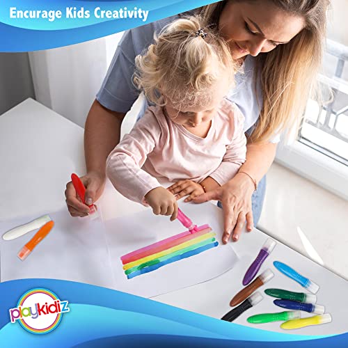 Snapklik.com : Playkidiz 12 Squeezable Paint Brushes Classic Colors For ...