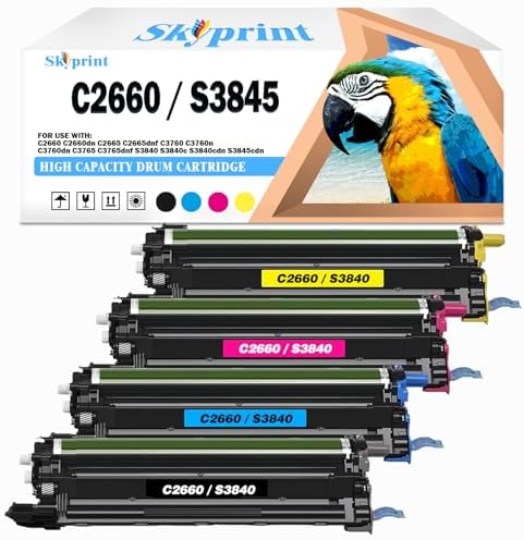 Amazon.com: C2660 S3840 Drum Cartridge Compatible with Dell TWR5P 593 ...