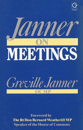 Janner on Meetings: Janner, Greville: 9780566026393: Amazon.com: Books