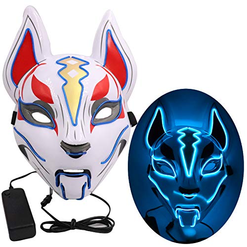 Buy Optifit® Halloween Mask, Fox Mask LED Mask, Fortnite Light-up Mask ...