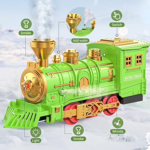 Snapklik.com : TEMI Christmas Train Set - Kids Electric Train Toy