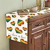 Pride Day Rainbow Table Runner, Love is Love Linen LGBTQ Gay Lesbian ...