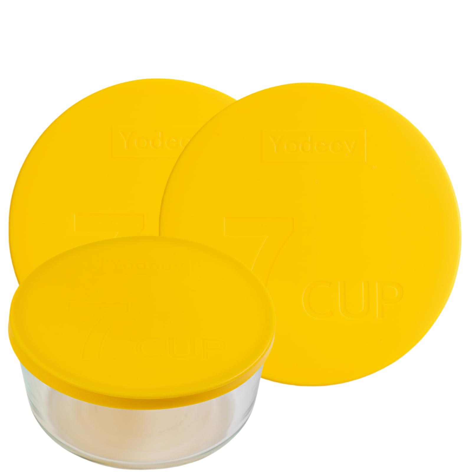 Amazon.com: Yodecy Silicone Bowl Lids fit Pyrex Glass Bowls 7402-PC 7 ...