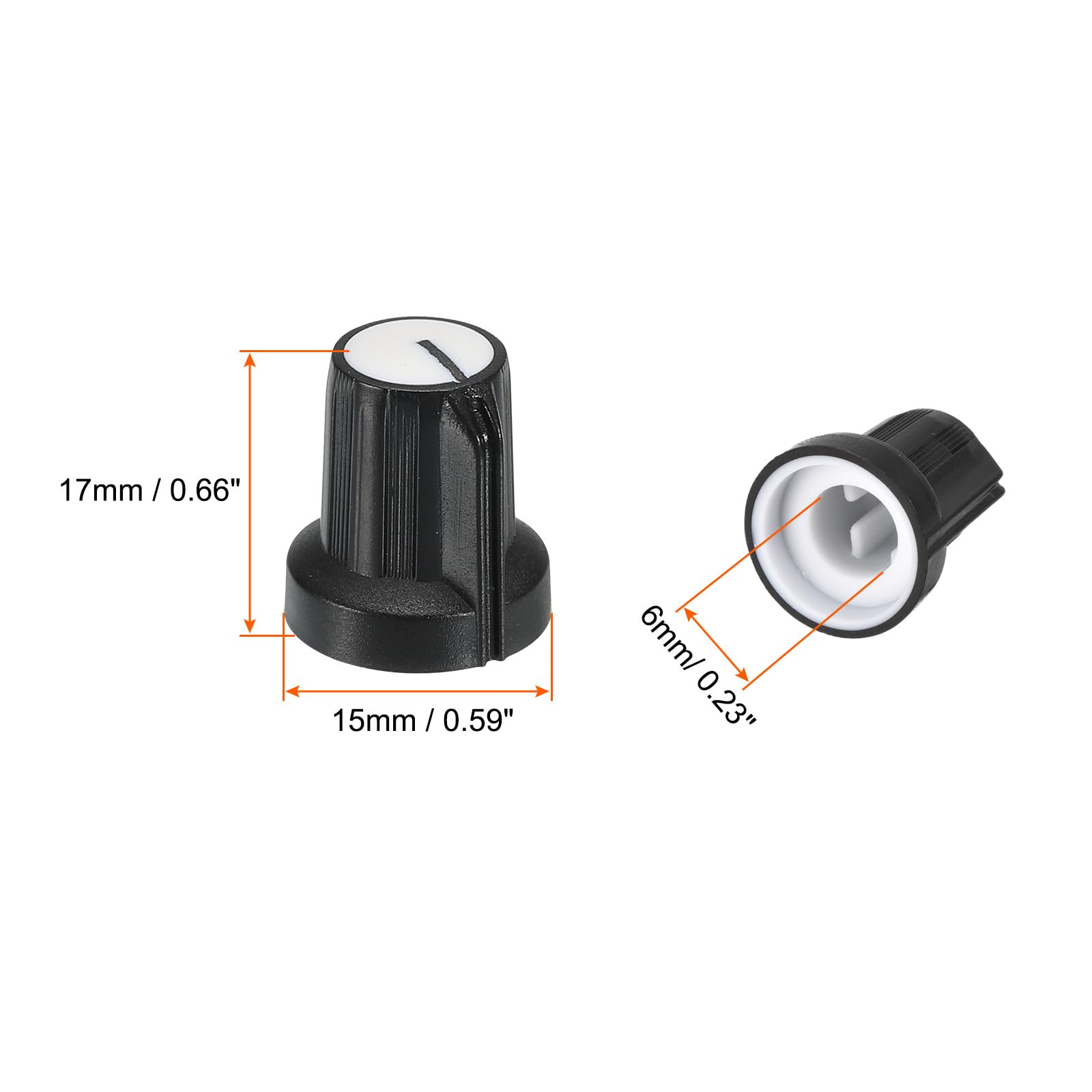 Snapklik.com : MECCANIXITY Potentiometer Control Knob ABS Guitar Knob ...