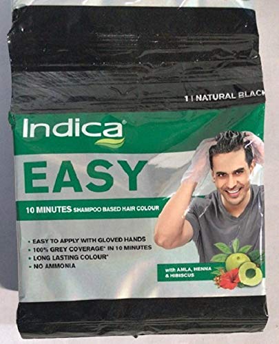 Buy Indica Easy Mini Hair Color Natural Black, 18ml [Pack of 144 ...