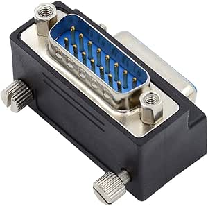cablecc 15pin DB Connector DSUB RS232 D-subminiature Male Nut to Female Screw Up 90 Degree ...