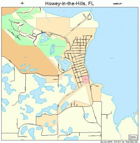 Amazon.com: Large Street & Road Map of Howey-in-the-Hills, Florida FL ...