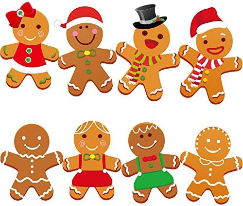 Amazon.com: Blulu Winter Christmas Mini Gingerbread Cut-Outs Versatile ...
