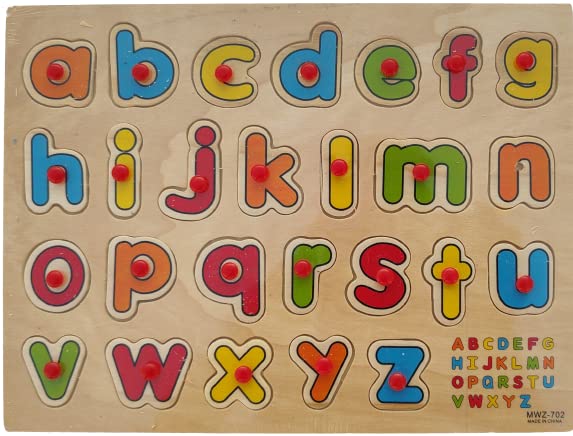 AADHAN TRADERS Wooden Alphabetic Learning Tray Small Letters With ...