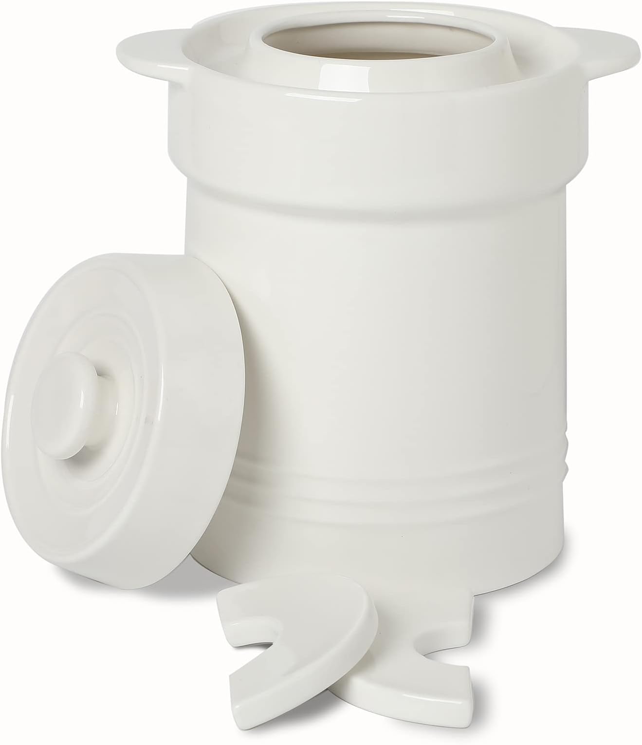 Amazon.com: Seeutek Fermentation Crock Jar 2 Liter / 0.5 Gallon ...