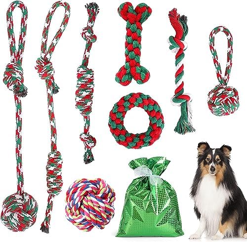 ZENO Chew Dog Toys - Pack of 10 | Teething & Training Washable Cotton ...