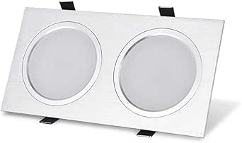 Amazon.co.jp: Creative Silver Aluminum Double Head LED Recessed ...