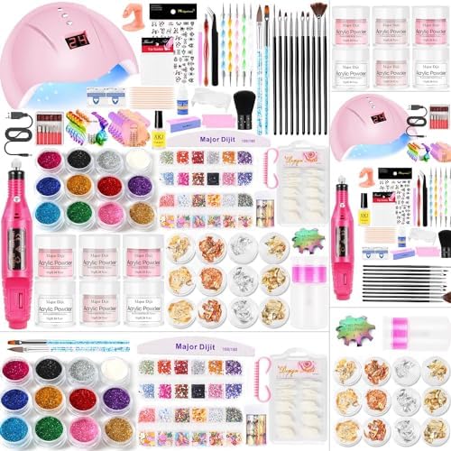 Amazon.com: Acrylic Nail Kit With Drill And U V Light Full Nail Kit Set ...