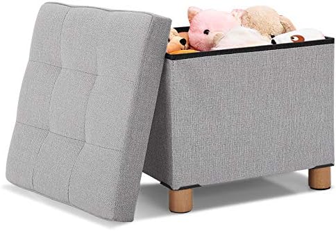 Greensen Foot Stool Living Room Pouffe Footstool with Storage, Ottoman ...