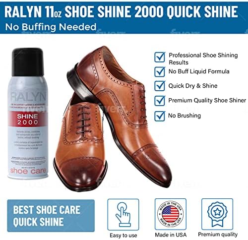 Amazon.com: Ralyn 11oz Shoe Shine 2000 Quick Shine - No Buffing Needed ...