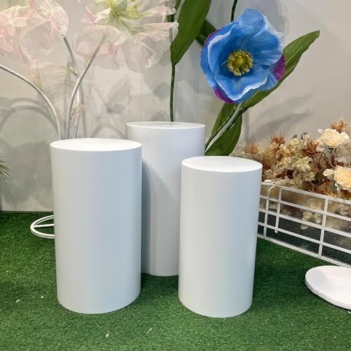 Amazon.com: 3Pcs Cylinder Stands for Party, Metal Round Cylinder ...