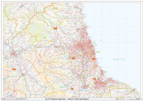Buy North East England Sectors (Postcode Sector Map) Book Online at Low ...