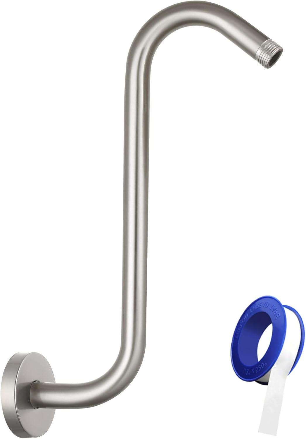Nuodan Shower Head Extension Arm with Flange, S Shaped High Rise ...