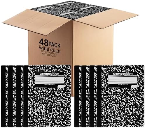 Amazon.com : Seajan 20 Pack Composition Notebooks, Wide Ruled Paper, 7 ...