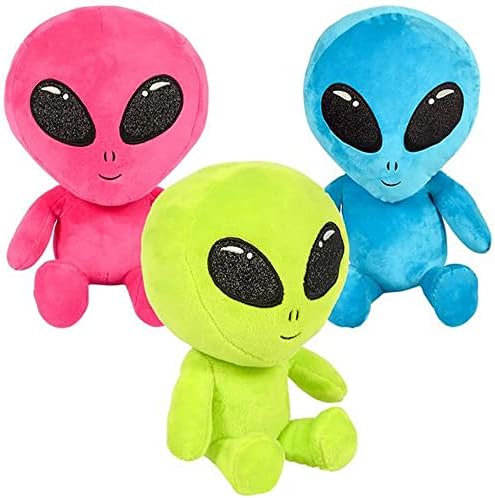 ArtCreativity Plush Alien Stuffed Toys for Kids, Set of 3, Super Soft ...