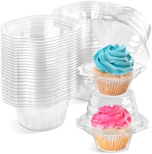 Amazon.com: ZORRITA 100 Pack Individual Cupcake Containers