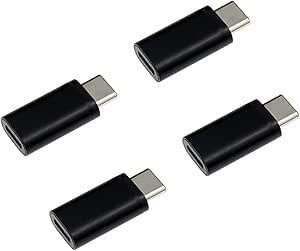 Amazon.co.jp: mitas USB Type-c iPhone 変換アダプター ブラック ケーブル 変換アダプタ 4本 typec タイプc データ転送 充電 コンパクト 携帯 ...