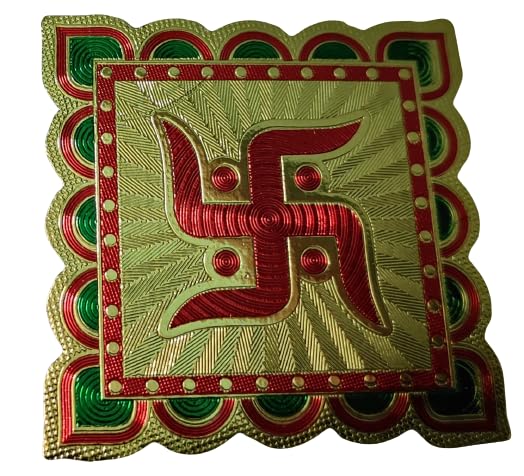 Golden swastik 3D Sticker for Main Door Small Size for car Bike Laptop ...