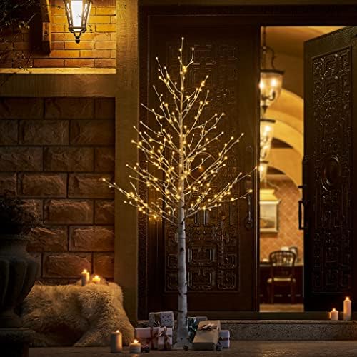 Amazon.com: LITBLOOM Lighted Flokced Tree with Fairy Lights 6FT 330 LED ...