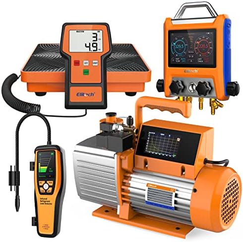 2 Stage Vacuum Pump Elitech 9 CFM Vacuum Pump 2 Stage Intelligent HVAC ...