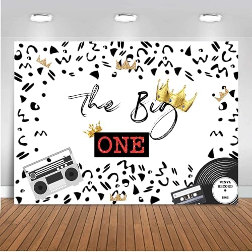 Amazon.com : ANSHUHAI The Big One Birthday Backdrop Hip Hop Theme Party ...