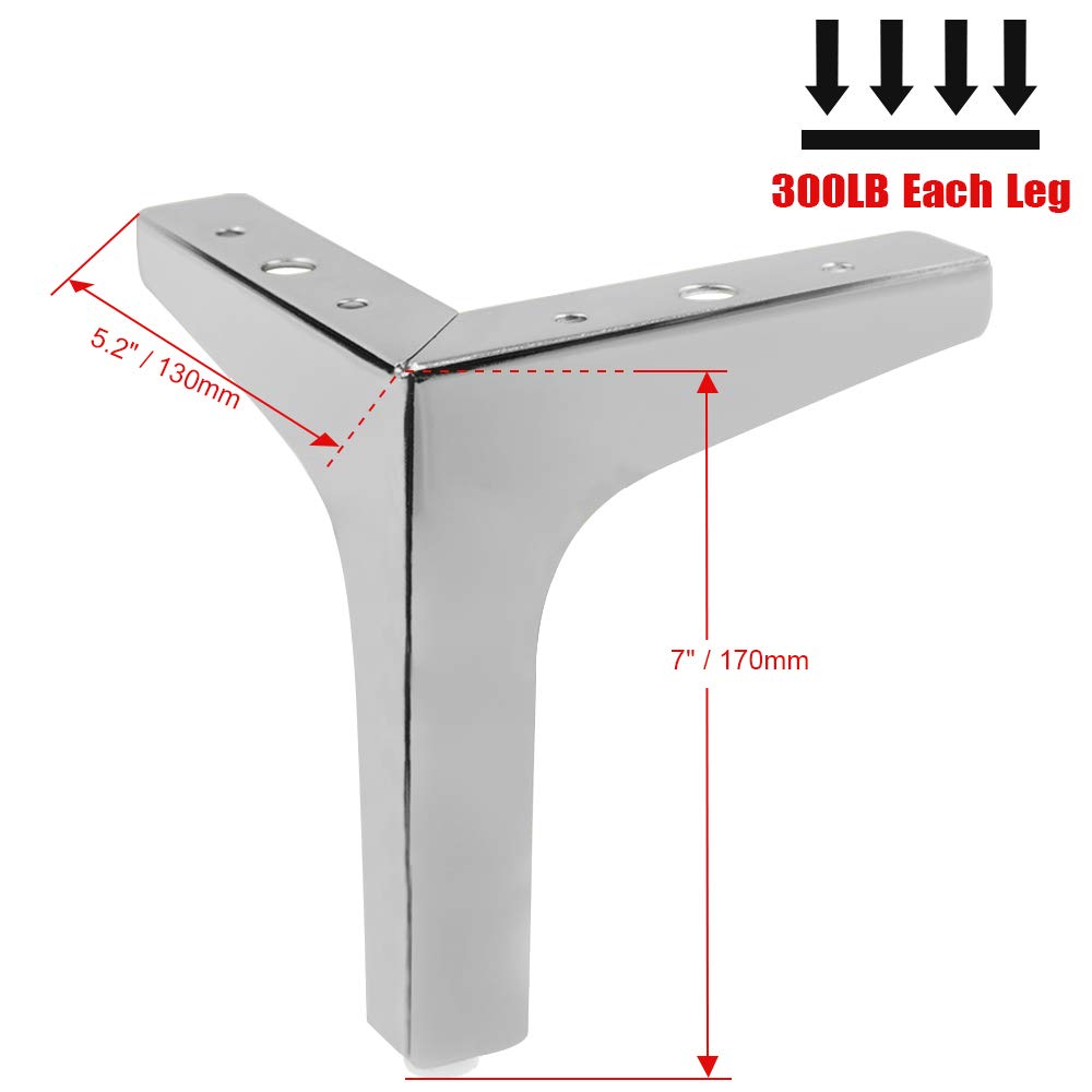 Snapklik.com : 4pcs 7 Inch Furniture Legs, Modern Style Sofa Legs ...