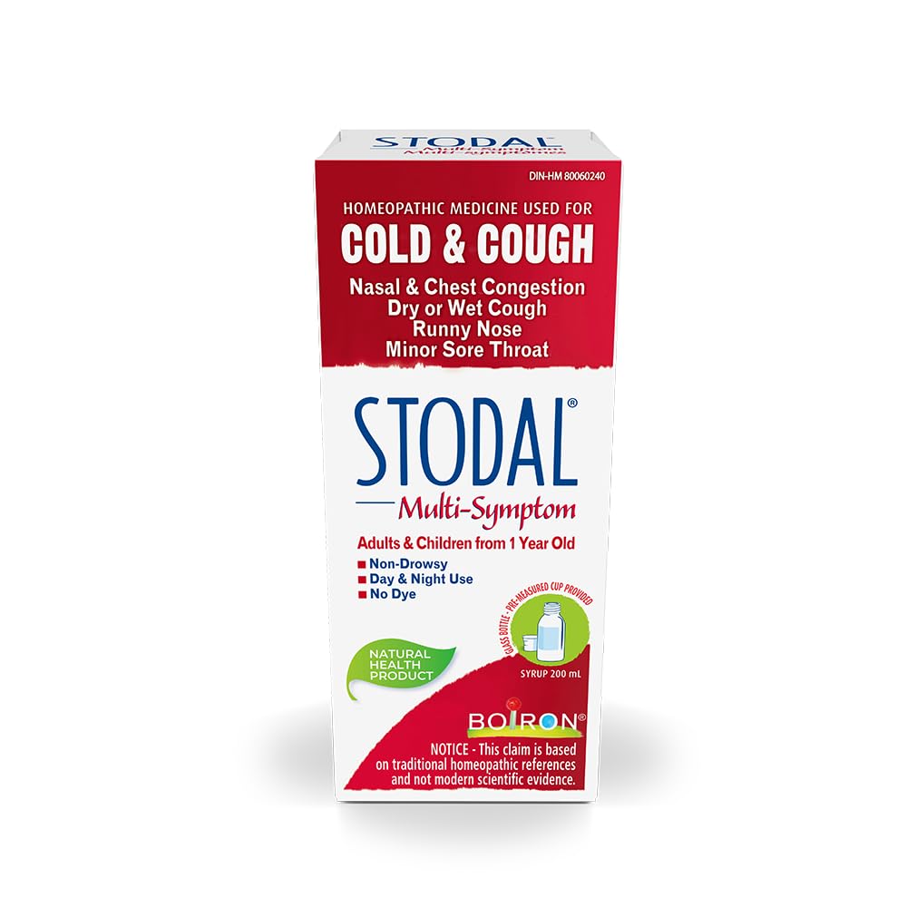 Boiron Stodal Cold & Cough Syrup, 200ml, Relief for Nasal & Chest ...