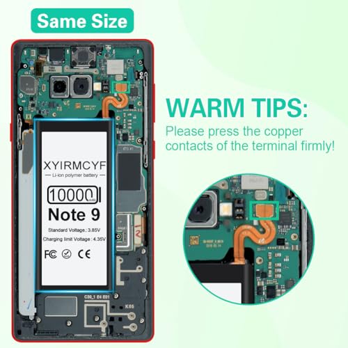 Snapklik.com : XYIRMCYF Galaxy Note 9 Battery (2024 New Upgrade ...