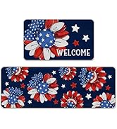 Amazon.com: Tailus Spring Summer Flower Bee Happy Kitchen Rugs Set of 2 ...
