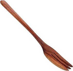 HEMOTON Wood Mixing Fork Wooden Salad Fork Blending Fork Large Cooking ...