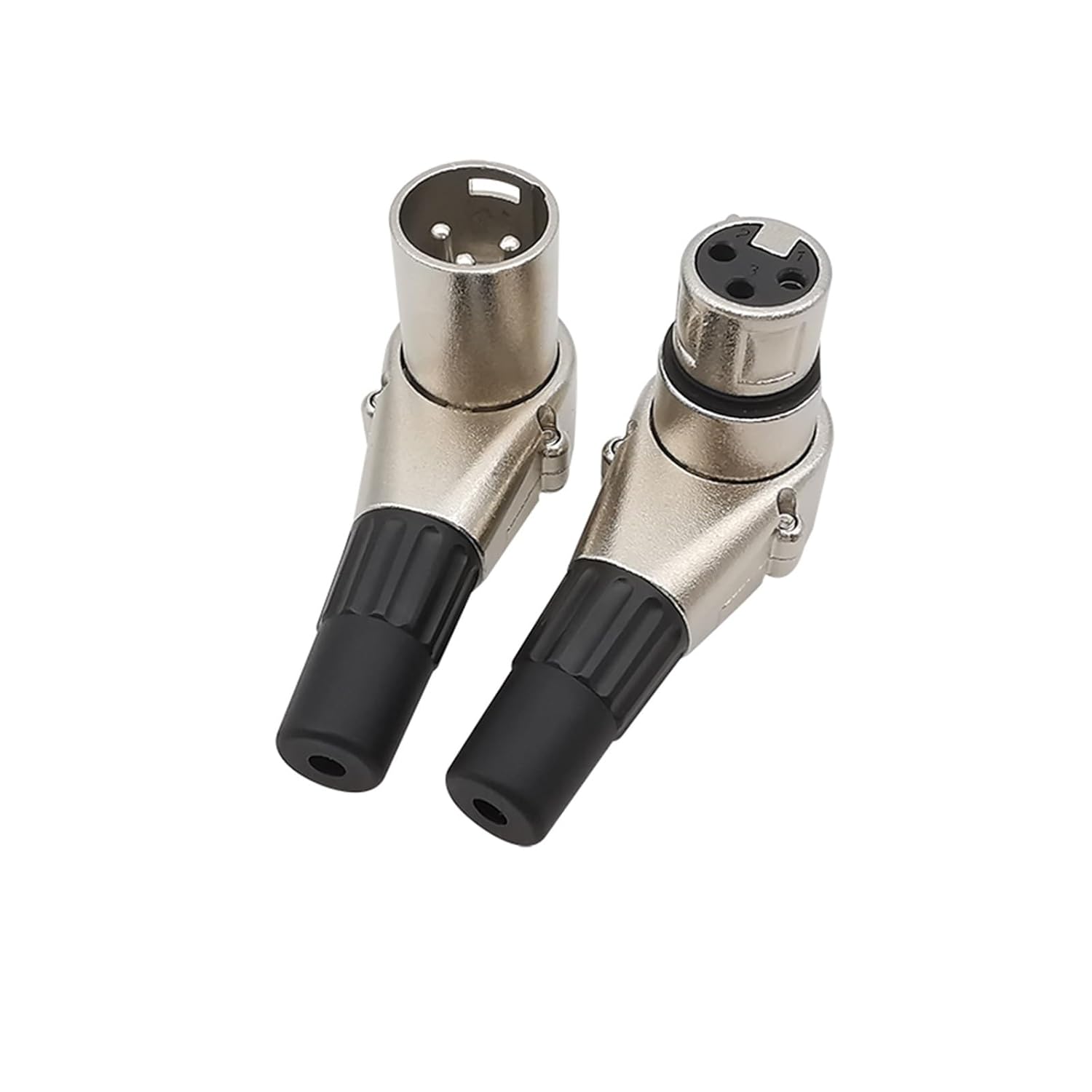 Amazon.com: Right Angle 3 Pole XLR Connector Male pl;/UG Female Socket ...