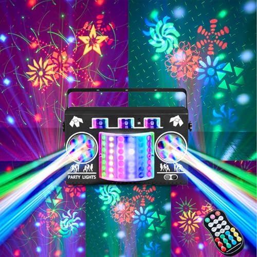 All in One Disco Lights,Sound Activated LED Strobe Light,DMX512 Derby ...