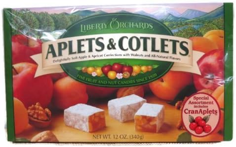 Amazon.com : Liberty Orchards Aplets and Cotlets 12oz (Pack of 2 ...