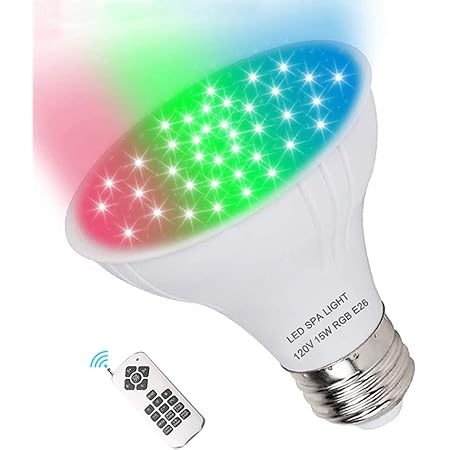 Amazon.com: MOSELNY LED Spa Light Bulb 120V RGB 15W Color Changing LED ...