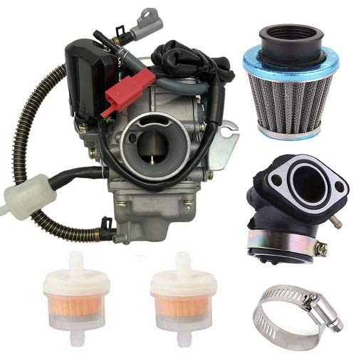 PD24J Carburetor with Intake Manifold Air Filter for GY6 125cc 150cc ...
