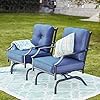Amazon.com: Top Space Rocking Patio Chairs Outdoor Metal Furniture ...