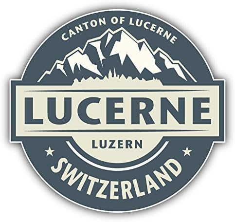 Amazon.com - Lucerne Switzerland Stamp Bumper Sticker | Car Decor ...