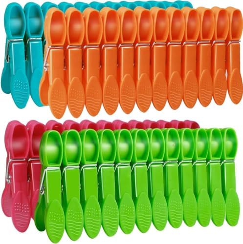 Amazon.com: Plastic Clothes Pins, 48 Pack Colorful Clothespins Laundry ...