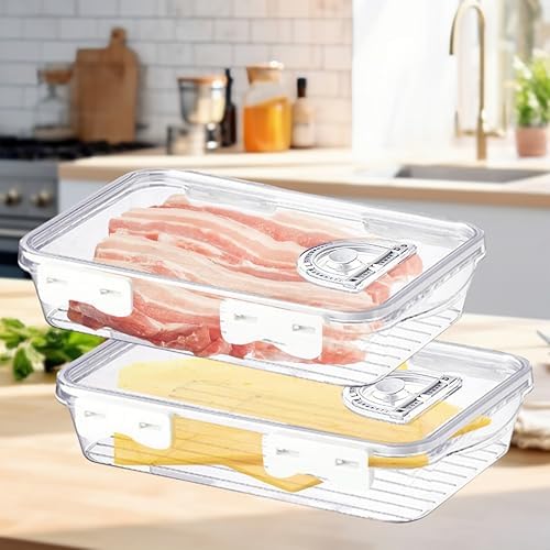 Amazon.com: Maxcheck 1 Pack Bacon Container for Refrigerator 304 ...